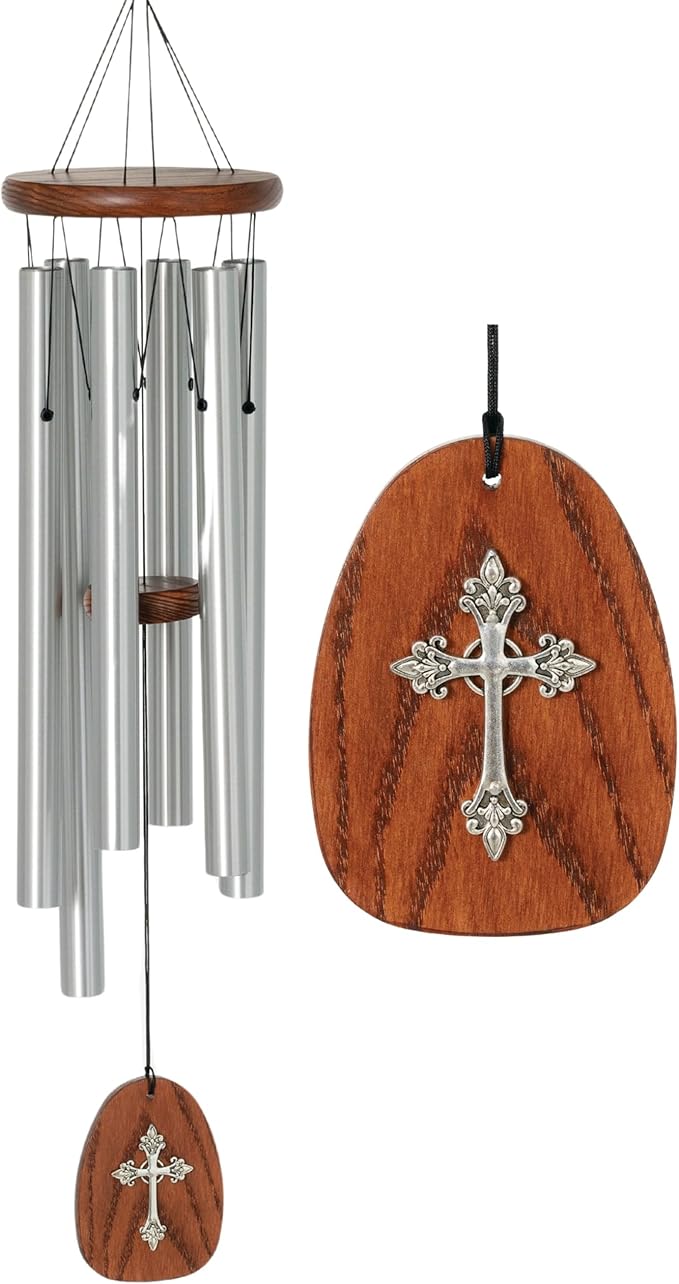 Amazon.com : Woodstock Chimes Cross Wind Chime for Outside, Garden ...
