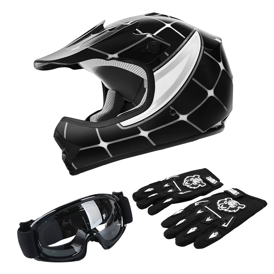 Full Face Youth Helmet DOT Certified Youth Full Face Motorcycle Helmet ...