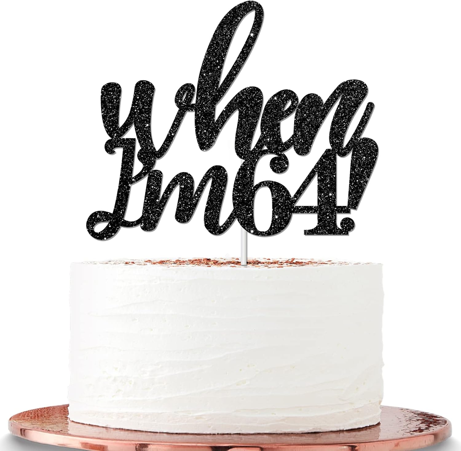 Amazon.com: Halawawa When I‘m 64 Cake Topper, Happy 64 Birthday Party ...
