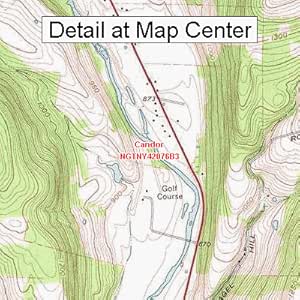 Amazon.com : USGS Topographic Quadrangle Map - Candor, New York (Folded ...