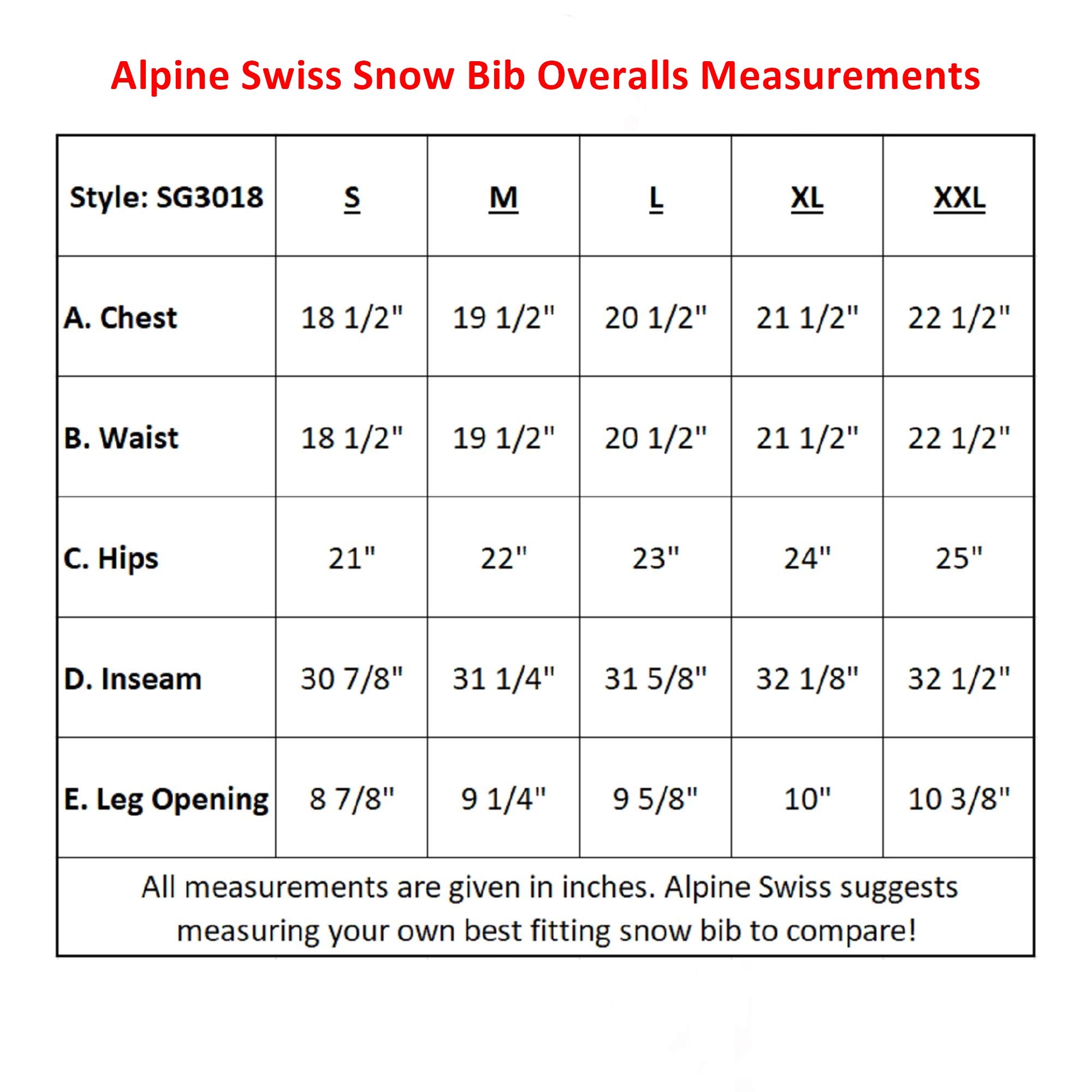 Alpine Swiss Mens Insulated Snow Bib Overalls Waterproof Winter Ski ...