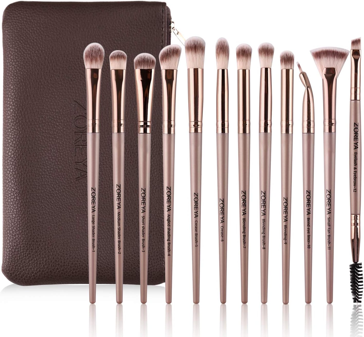 Amazon.com: Z'OREYA Eye Makeup Brushes, 12 Pcs Professional Eye Brush ...