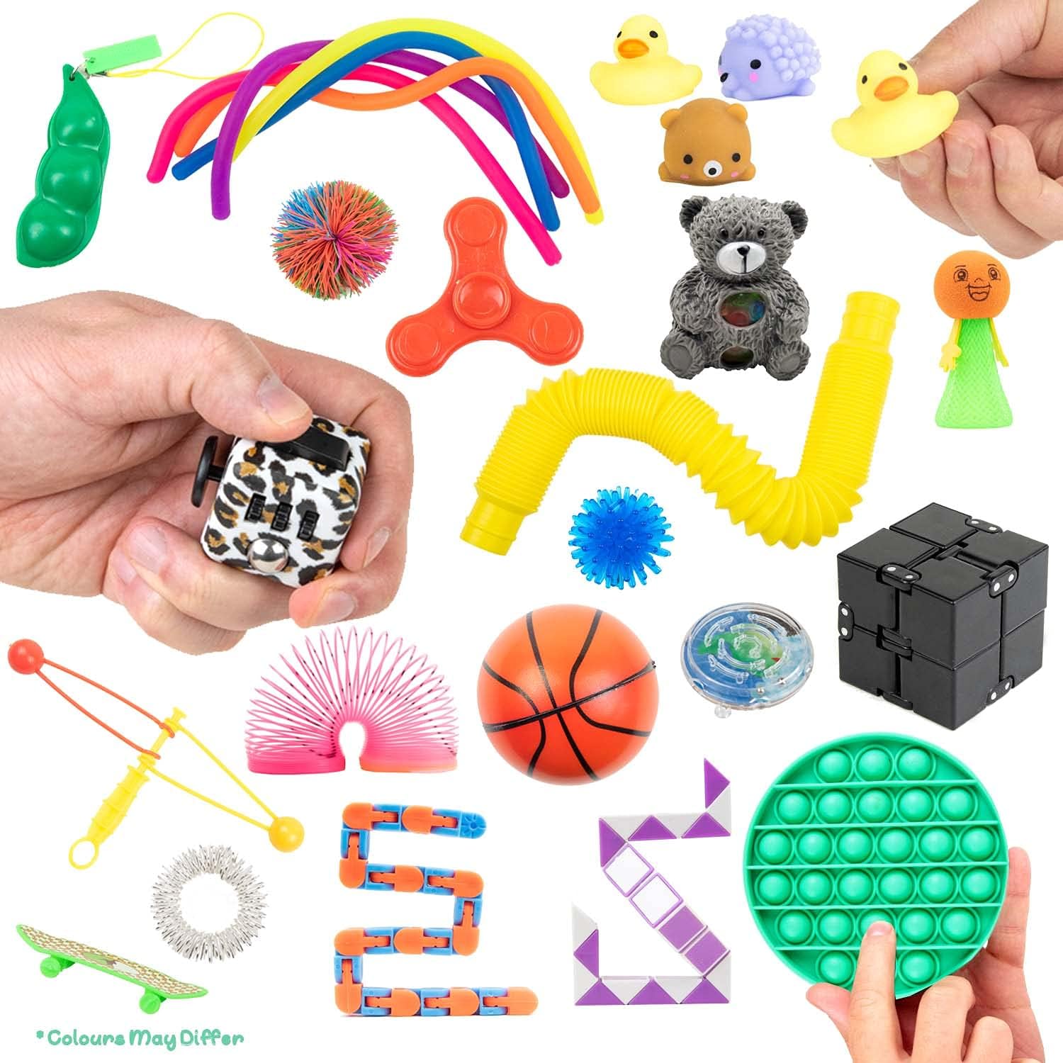 Sensory Fidget Toys Pack – 26 Piece Mystery Box Fiddle Toys Set ...
