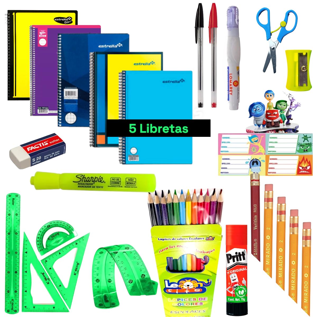 Paquete Utiles Kit Escolares Cuarto Quinto Sexto Primaria : Amazon.com ...