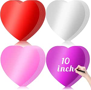 Amazon.com: Marspark 36 Pcs Large Heart Paper Cutouts 10 Inch Heart ...