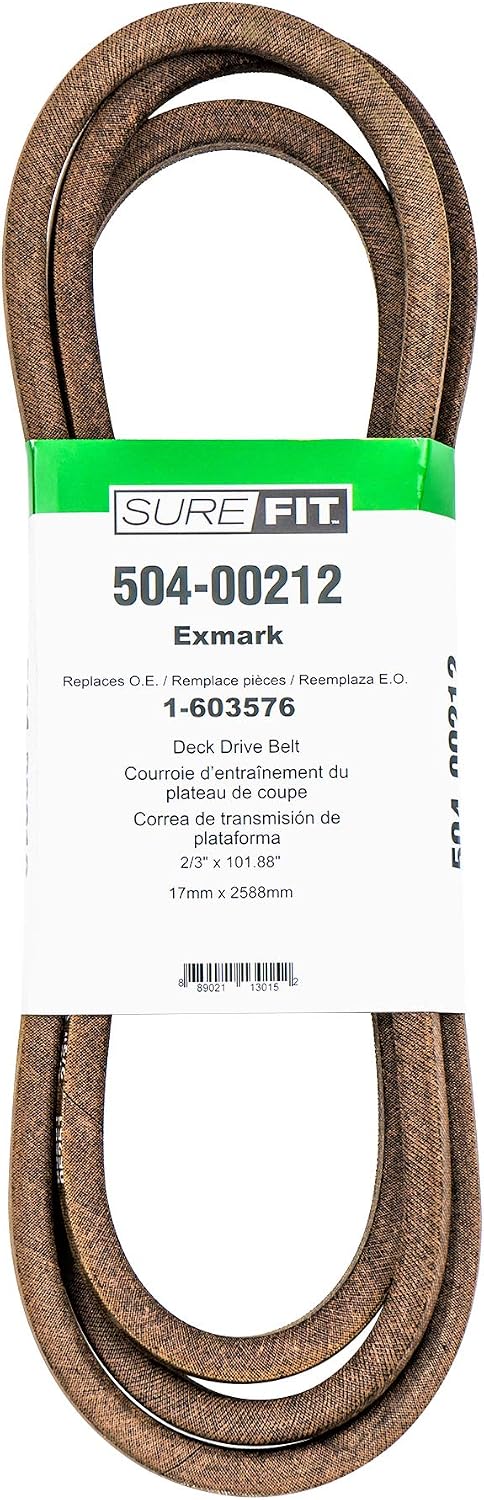 Amazon.com: SureFit Deck Drive Belt Replacement for Exmark 1-603576 52 ...