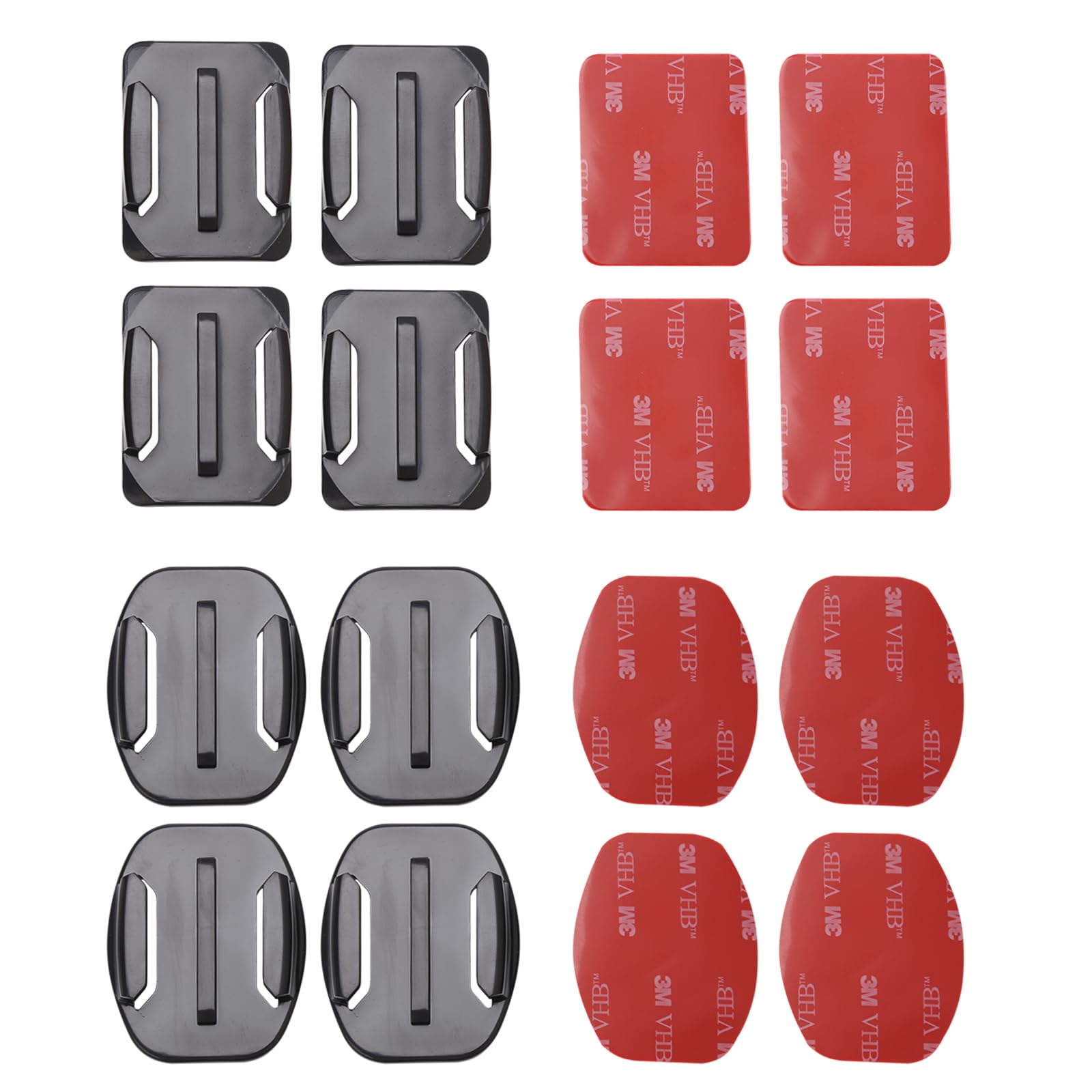 Amazon.com : Aketek 4pcs Curved+4pcs Flat Adhesive Mounts Sticky for ...