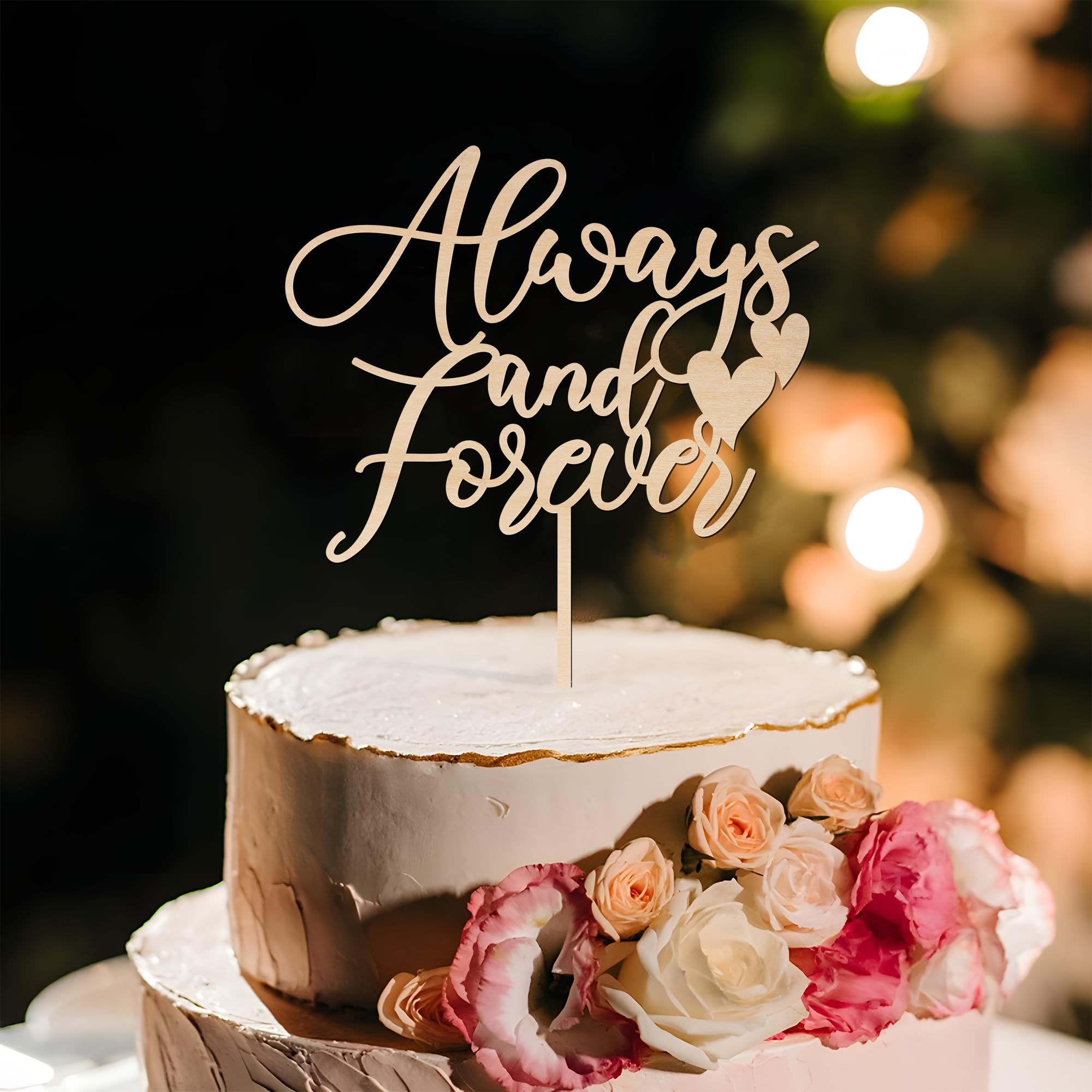Amazon.com: Party to Be Always and Forever Cake Topper Wedding Cake ...