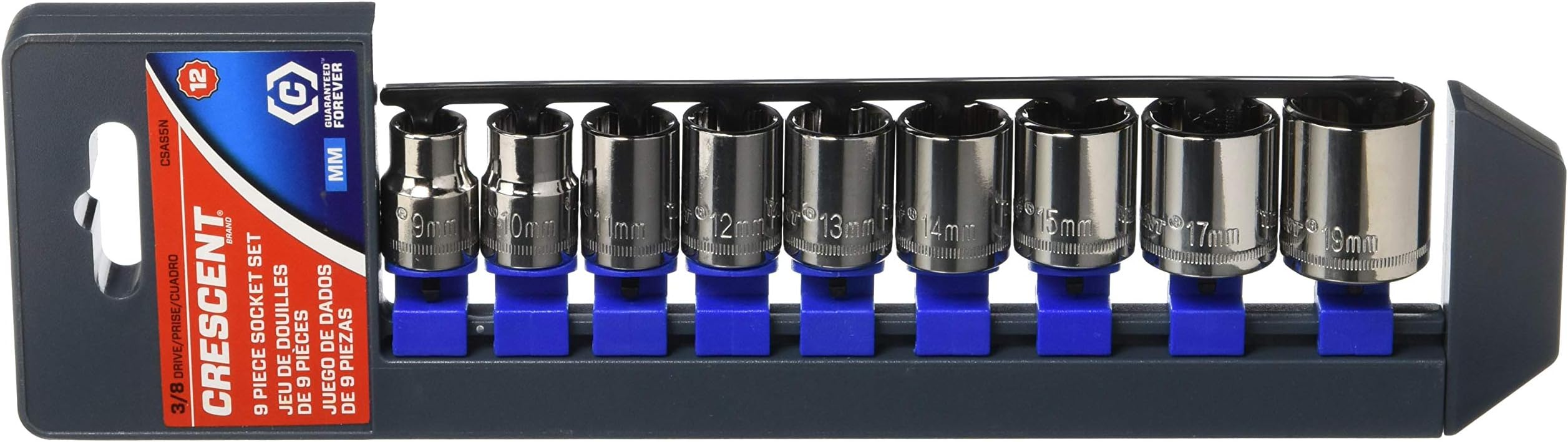 Spline Socket Set 1/2" Drive Universal Metric 8-32mm 12-point Cr-V ...