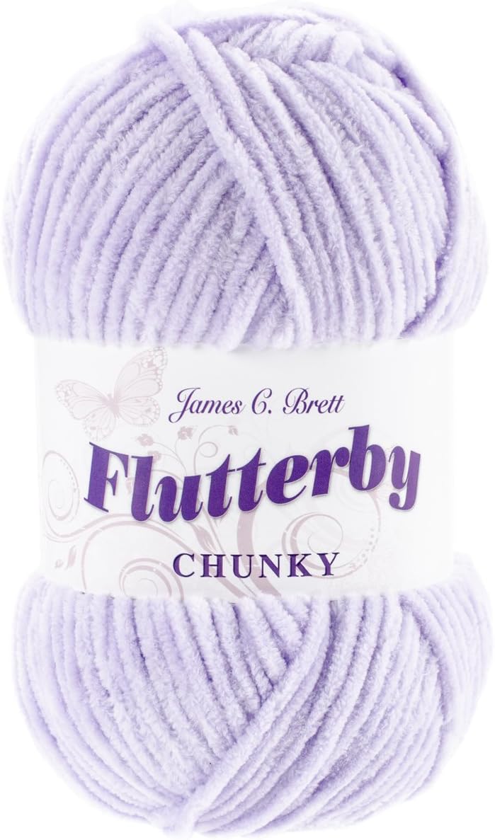 James C. Brett B10 Flutterby Chunky Yarn-Lilac : Amazon.co.uk: Home ...