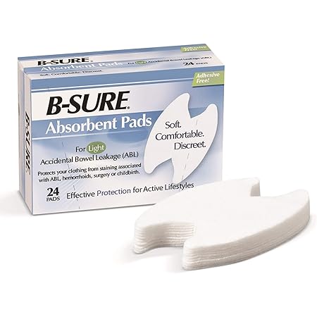 Amazon.com: B-Sure Absorbent Pads, Box/24 Pads : Health & Household