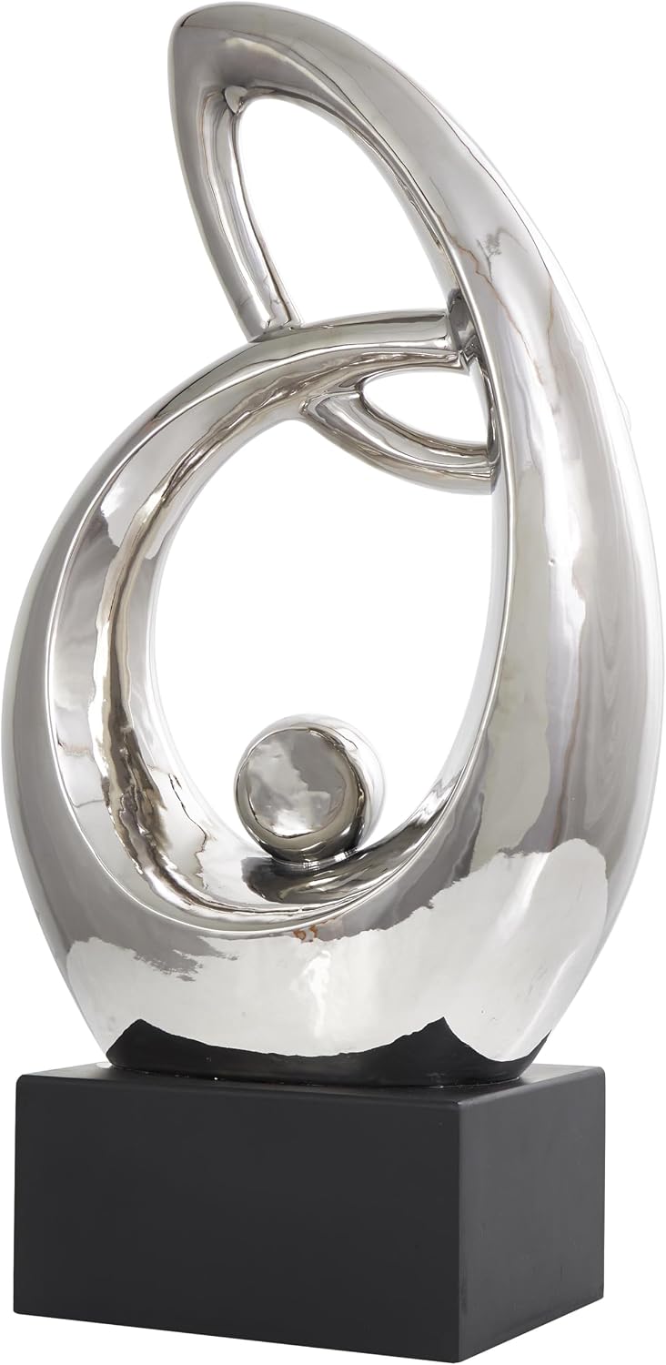 Amazon.com: Deco 79 Ceramic Abstract Decorative Sculpture Looped Home ...