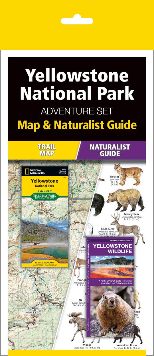Yellowstone National Park Adventure Set: Trail Map & Wildlife Guide ...