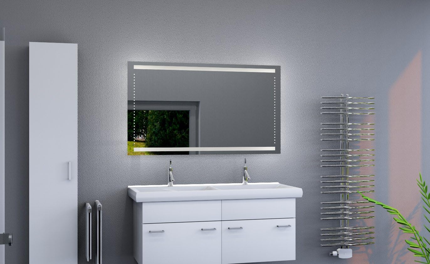 LED beleuchteter Badspiegel mit Licht Badezimmerspiegel mit LED ...