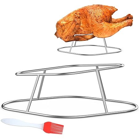 Amazon.com: Cave Tools Chicken & Turkey Roasting Rack for Smoker, Grill ...