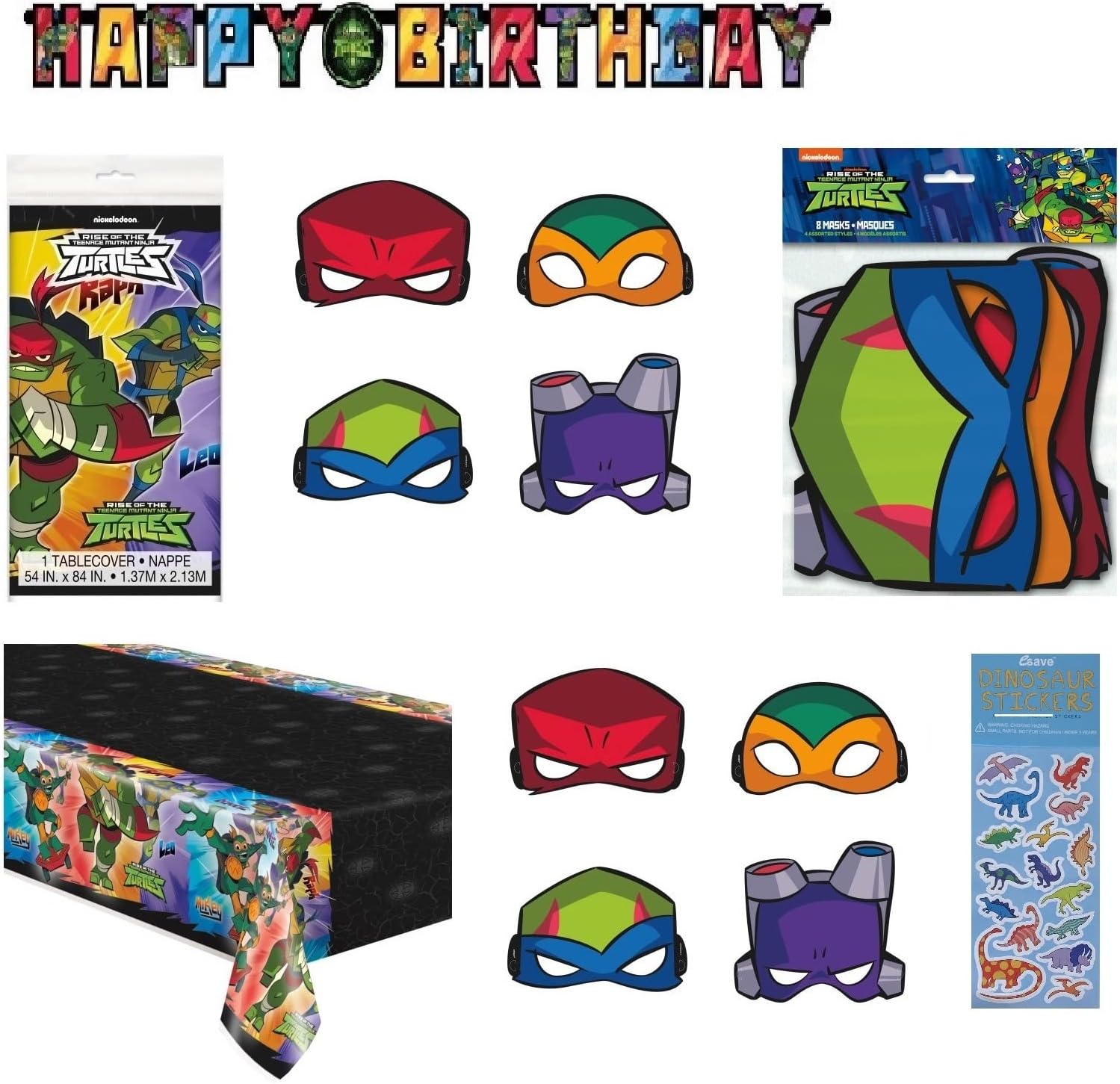 Amazon.com: Teenage Mutant Ninja Turtles TMNT Birthday Party Supplies ...