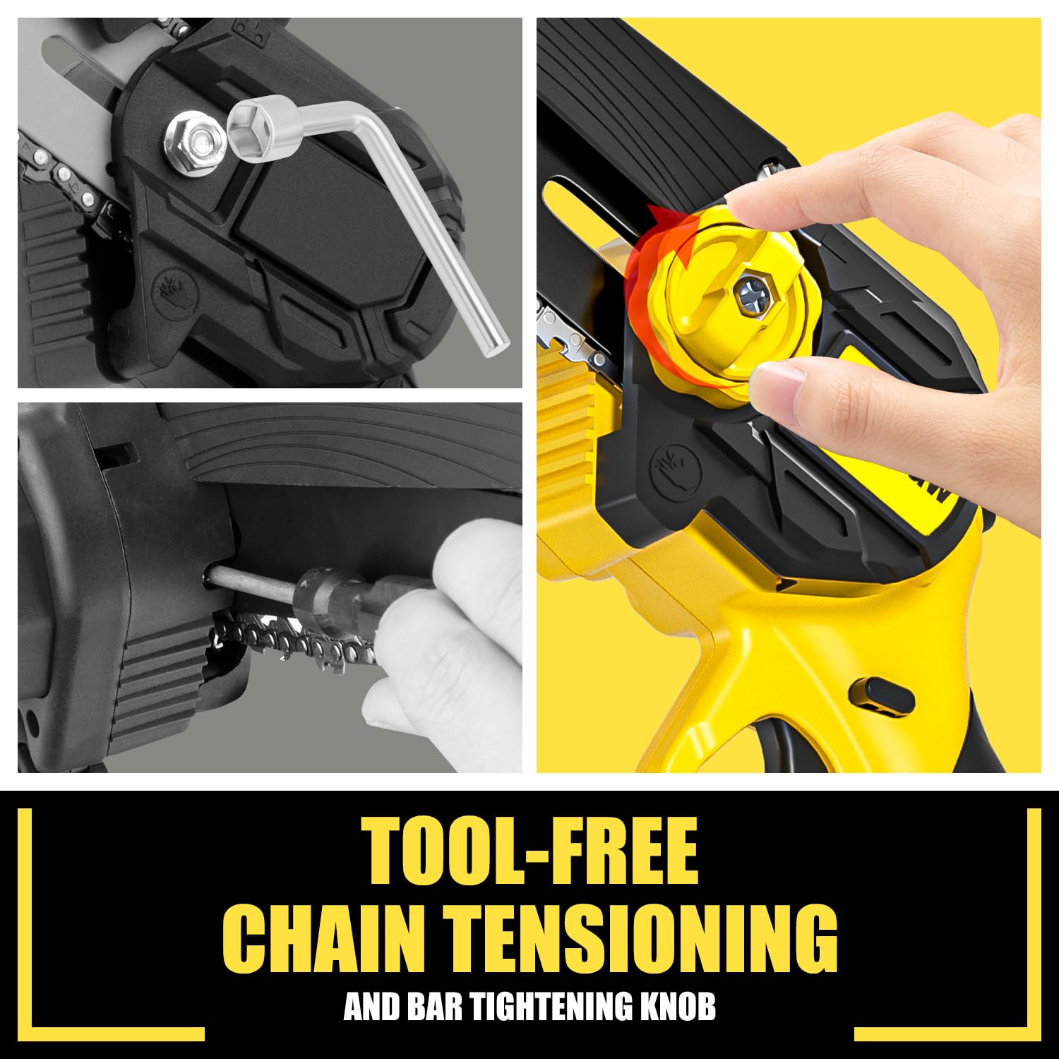 Snapklik.com : Mini Chainsaw Cordless 8 Inch