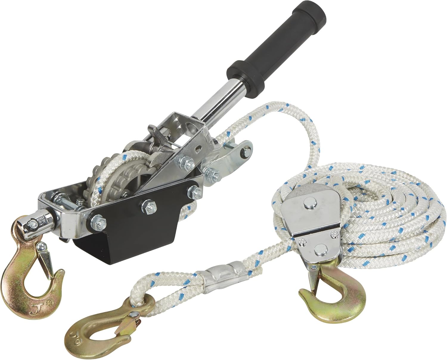 Amazon.com: Ironton 1-Ton Rope Puller with 3 Hooks -19.7ft.L : Ironton ...