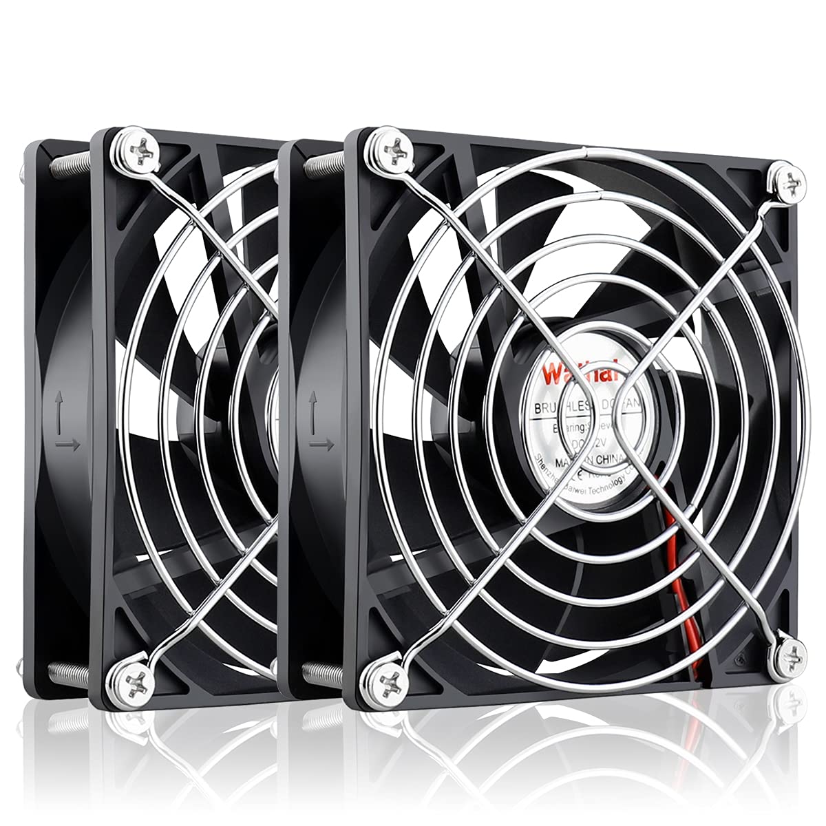 Amazon.com: Wathai 2 PCS 92mm x 25mm 90mm 12V DC Brushless Exhaust Fan ...