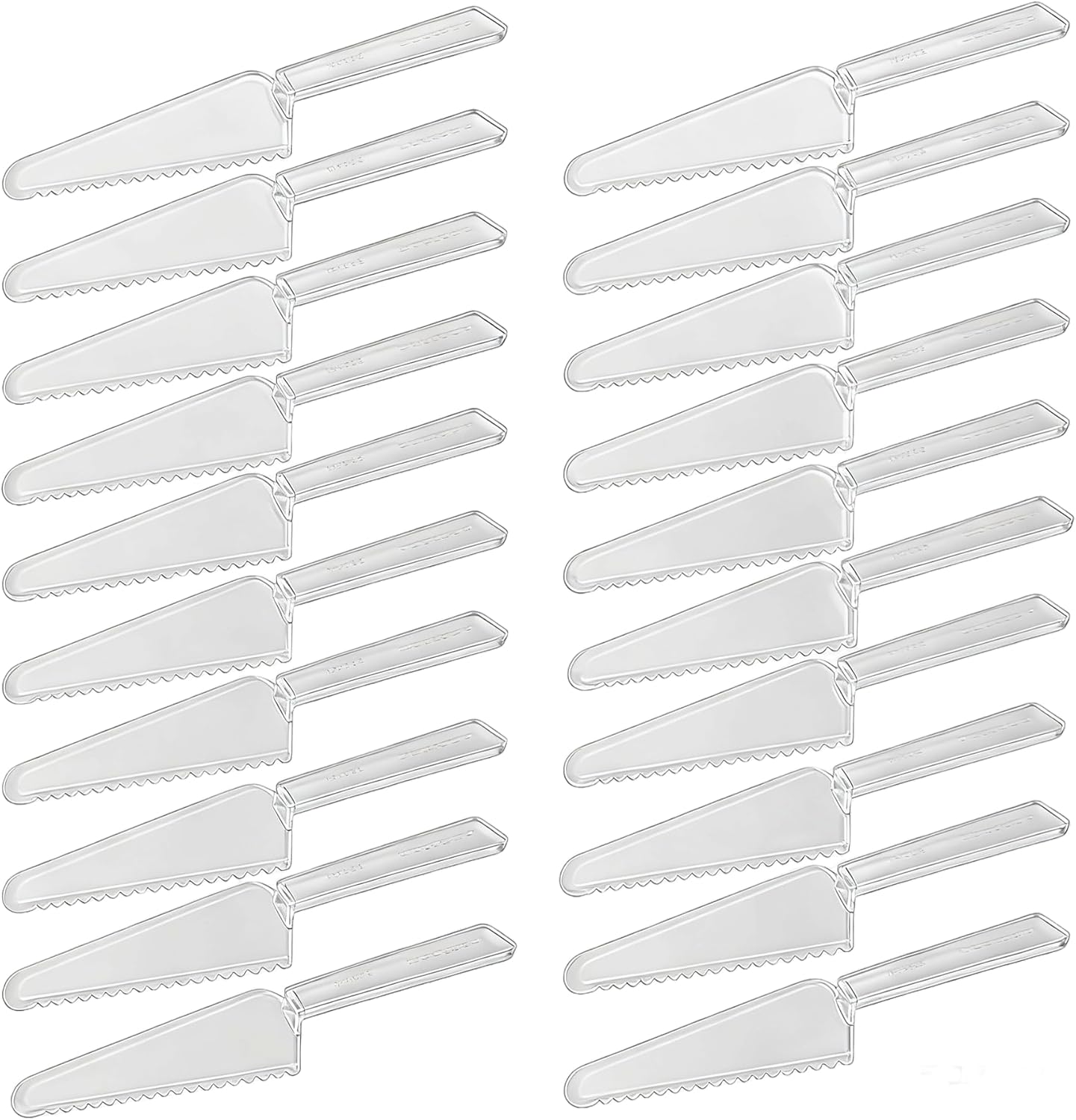 Amazon.com: Wrjmzdcfdcf 20 PCS Clear Plastic Disposable Cake Cutter 9 ...