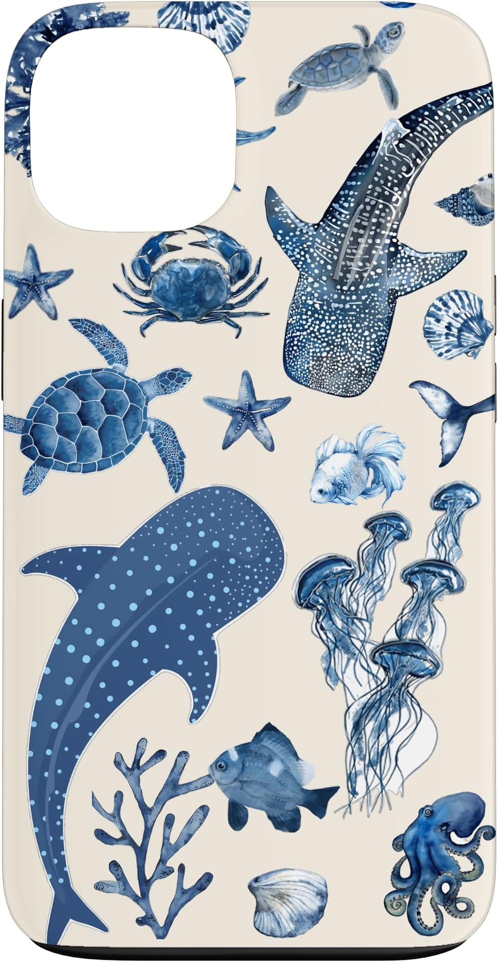 Amazon.com: Ocean Sea Coral Reef Whale Shark Case for iPhone 13 : Cell ...