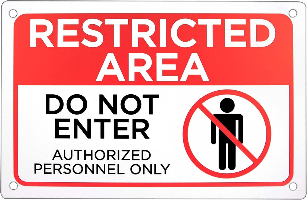 Restricted Area Do Not Enter Sign 18 x 12 Aluminum Philippines | Ubuy