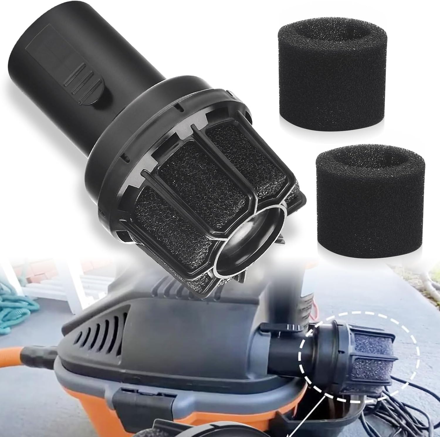 Amazon.com: Muffler Diffuser Wet/Dry Vac Attachment 2-1/2 Inch for ...