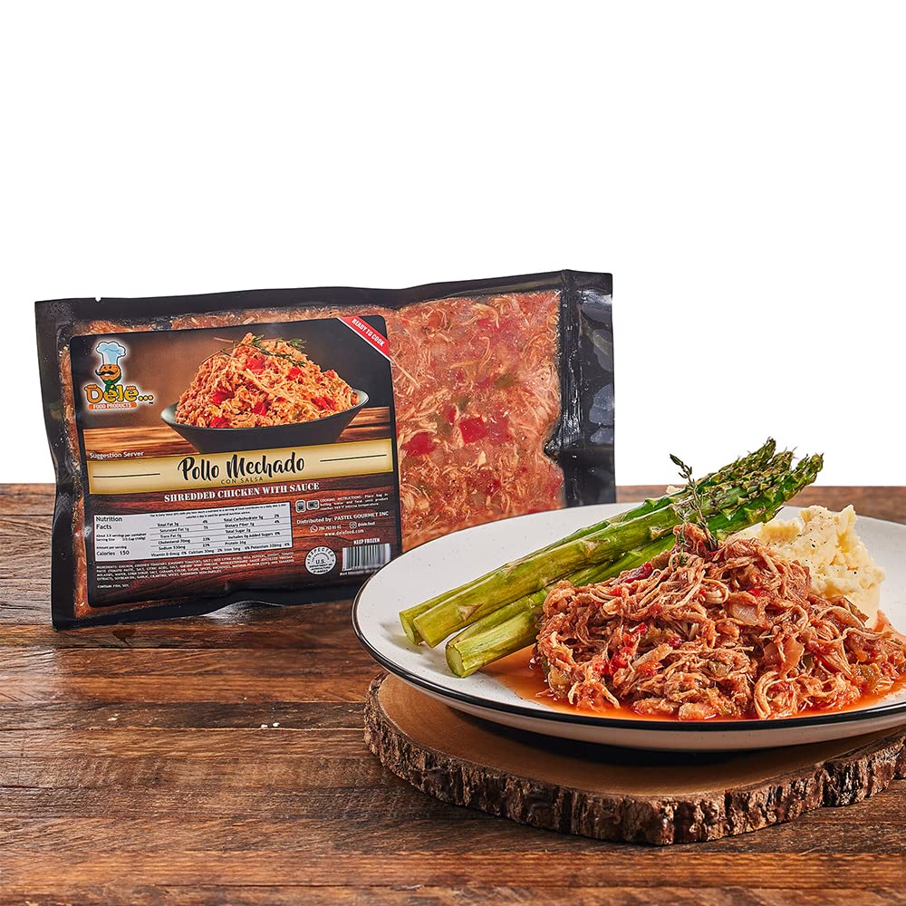 Amazon.com: DELE FOOD Pollo Mechado Shredded Chicken with Sauce - 1.2 ...