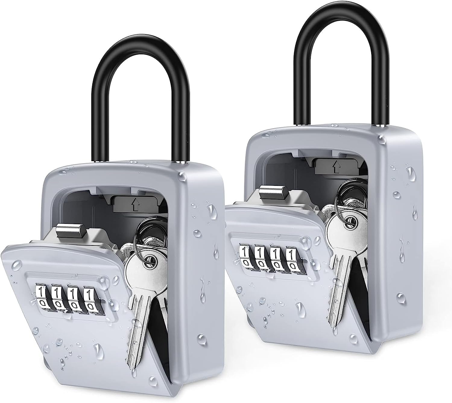 Amazon.com: Wall Mounted Key Lock Box, Key Safe Box with Shackle, 5 ...