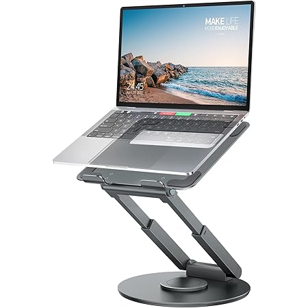 Support Ordinateur Portable avec Base Rotative à 360°, Laptop Stand ...