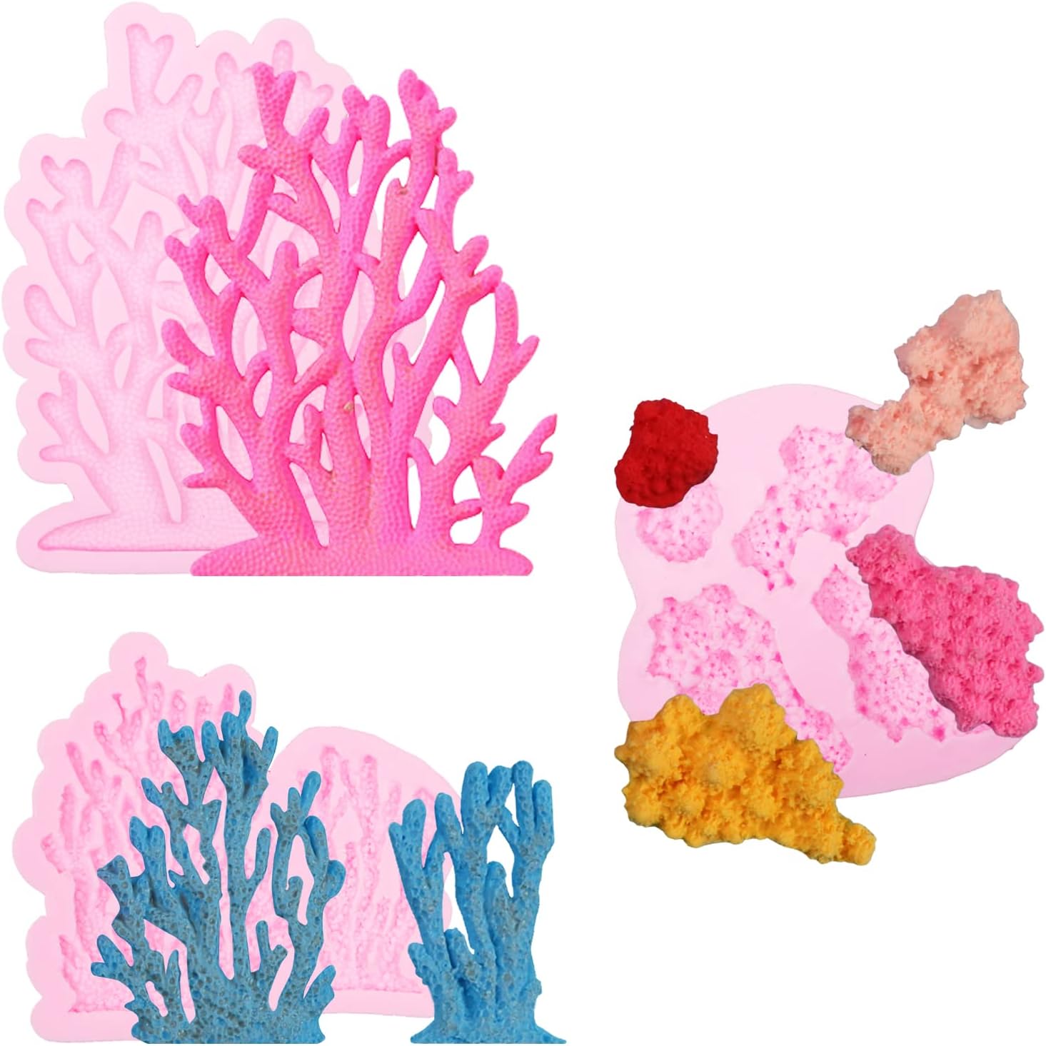 Amazon.com: Coral Seaweed Decoration Molds Marine Fondant Molds Sea ...