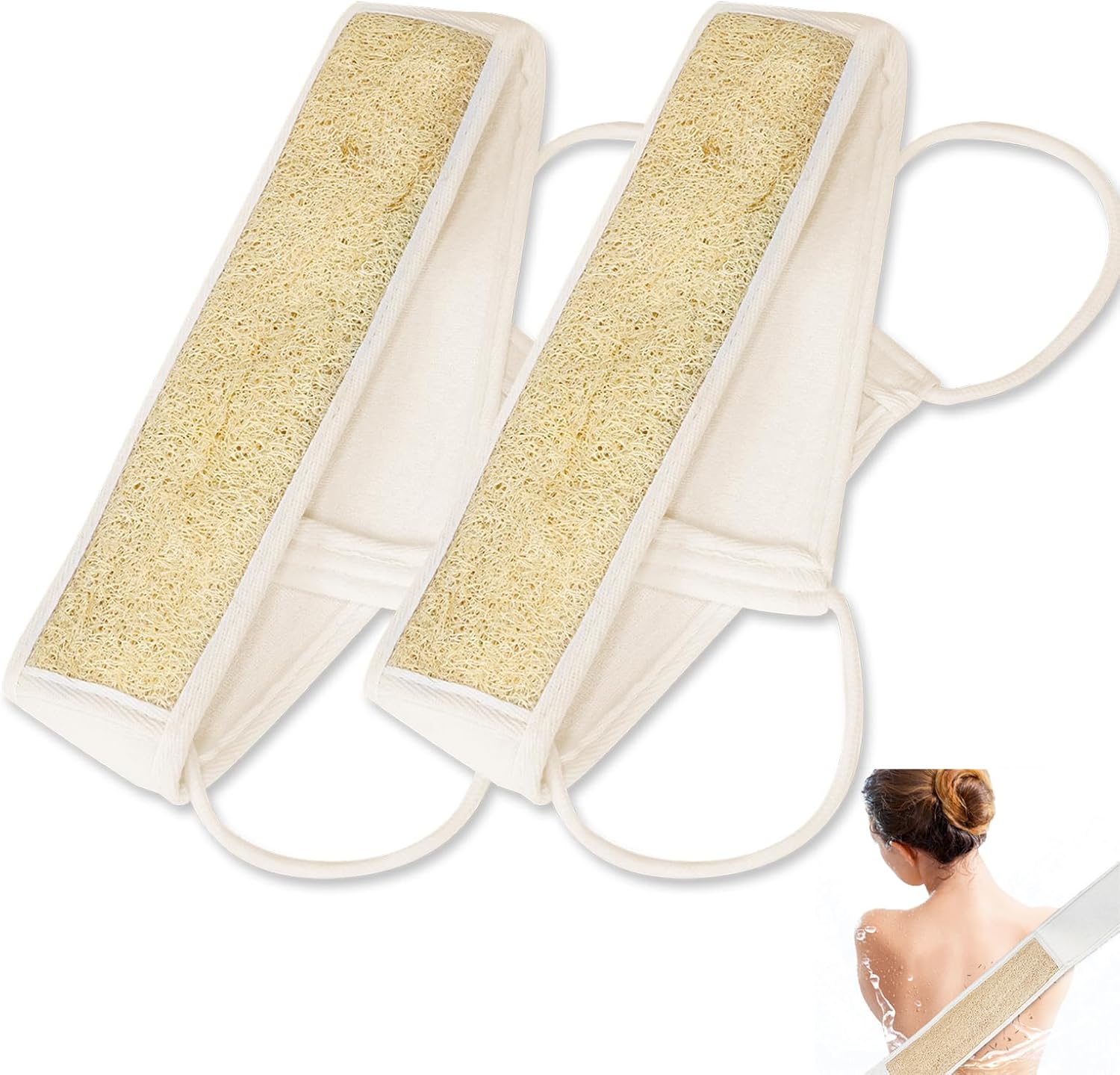 Amazon.com: Natural Loofah Back Scrubber for Shower, Soft Loofah ...