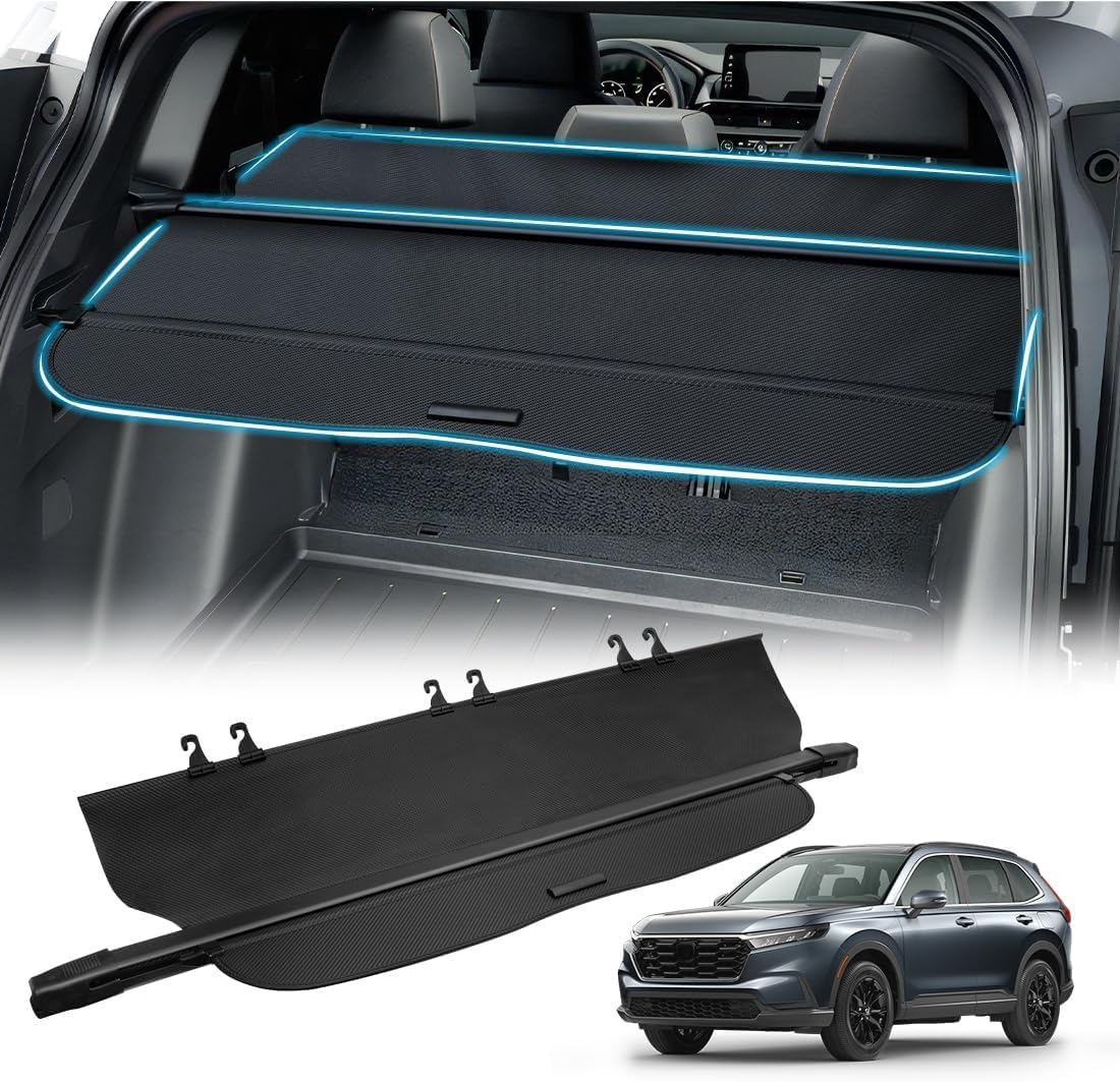 Cargo Cover for 2023 2024 Honda CRV Retractable Rear Trunk Cargo ...