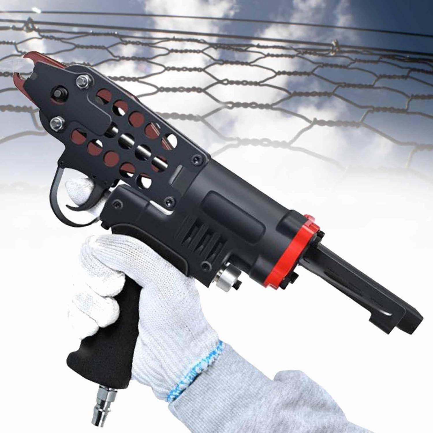 Amazon.com : JINGEDD Wire Cage Fence Staple Nailer C-Type Pneumatic ...