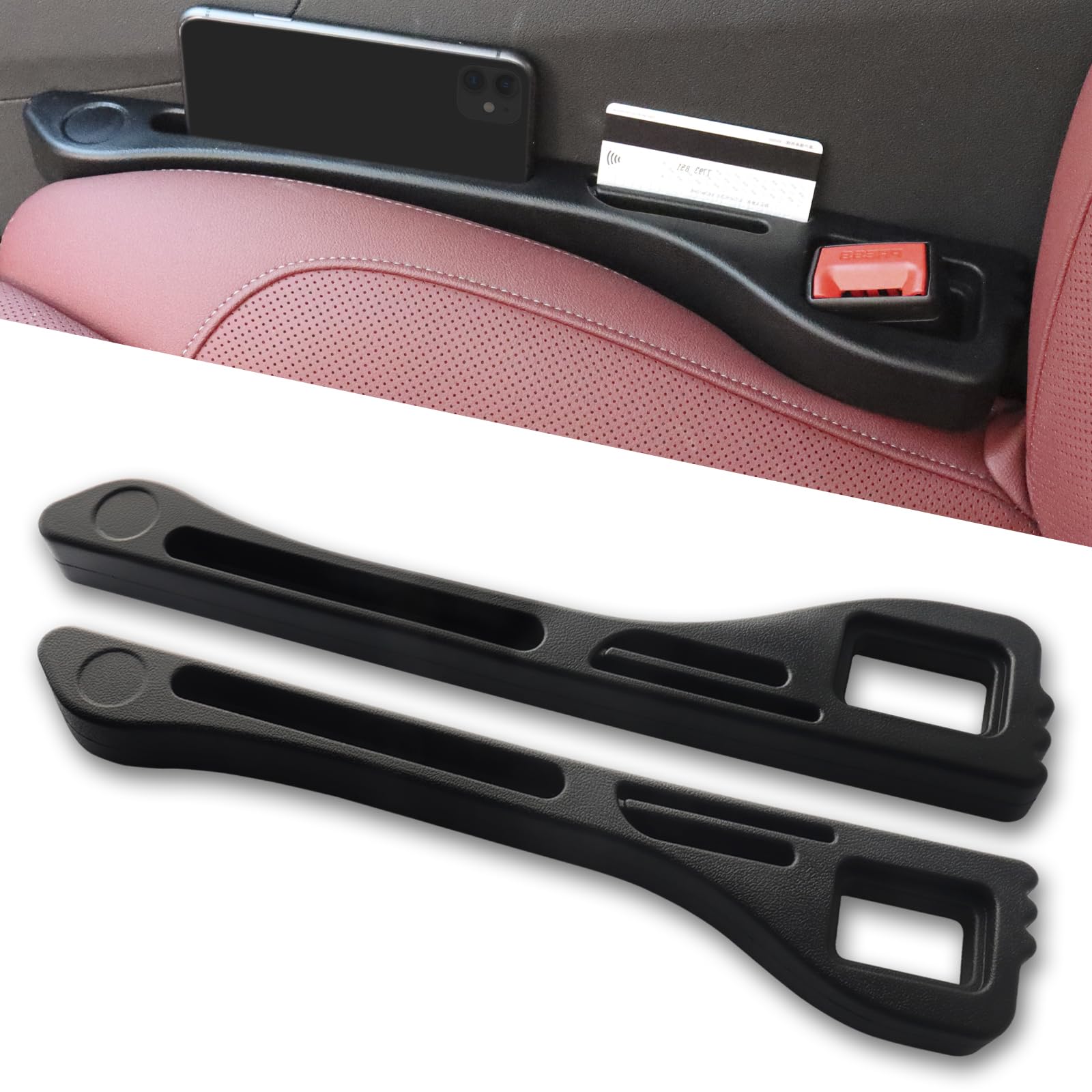 YXNXLIGHT Car Seat Gap Filler Set Of 2, Multifunctional Seat Side Gap ...