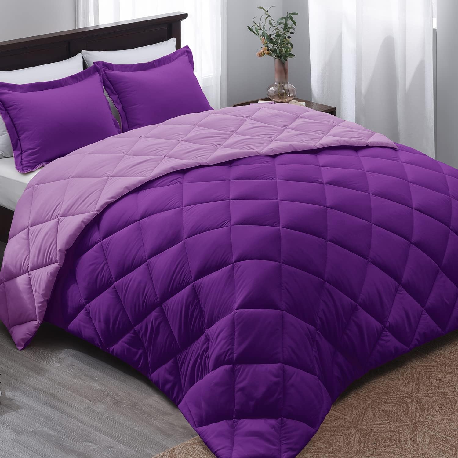 Buy Basic Beyond Down Alternative Comforter Set King Purple Lilac buy-basic-beyond-down-alternative-comforter-set-king-purple-lilac