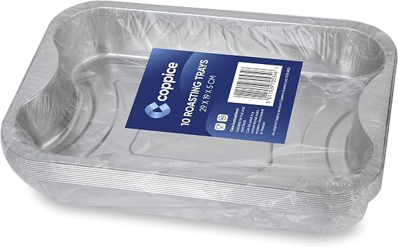 Coppice Aluminium Strong Foil Trays for Baking, BBQ, Roasting, Grilling ...