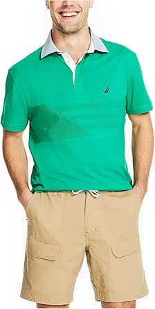 Nautica Men's Classic Fit Rugby Chest-Stripe Polo at Amazon Men’s ...