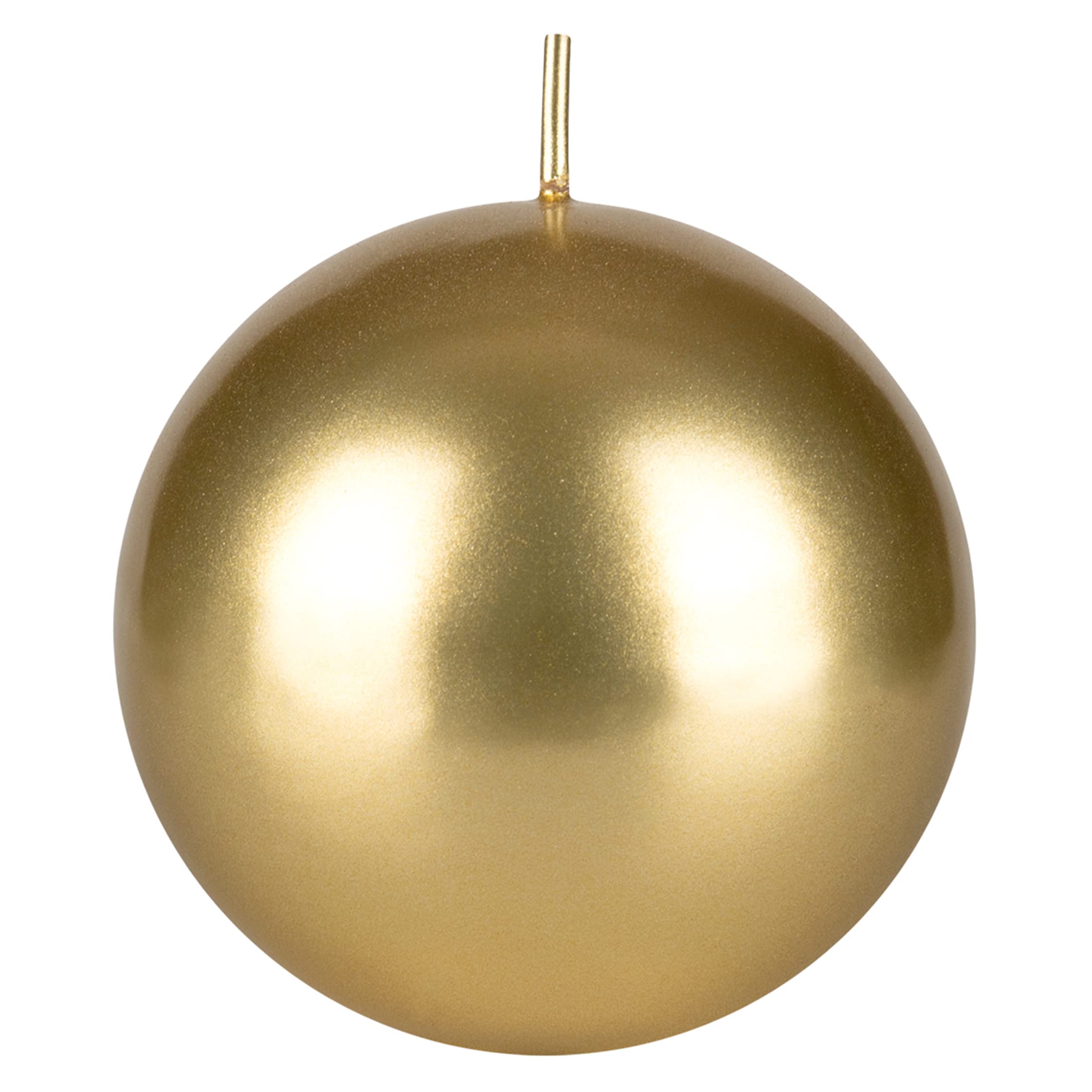 Amazon.com: Mega Candles 1 pc Unscented Gold Round Ball Candle, Hand ...
