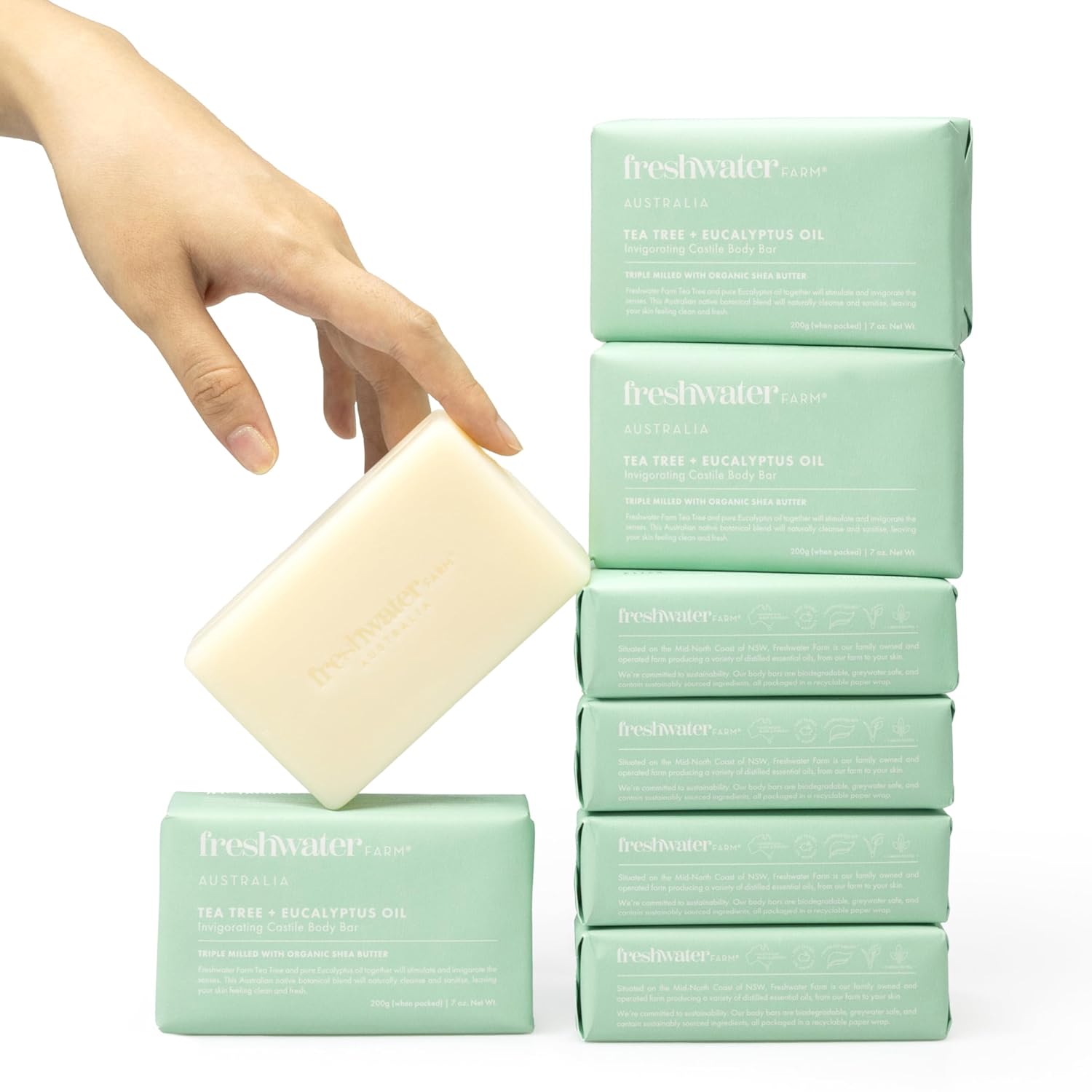 Amazon.com: Freshwater Farm Australia Natural Soap Bar- Tea Tree ...