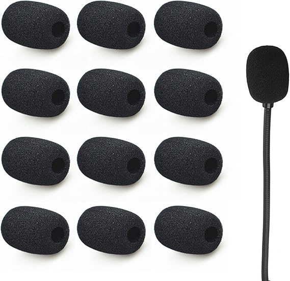 12 Pcs Headset Microphone Covers Foam, Microphone Foam Cover ...