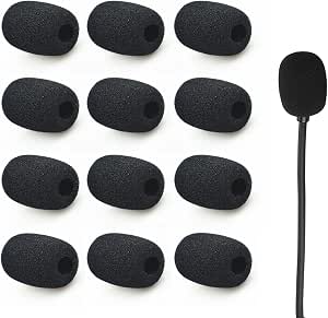 12 Pcs Headset Microphone Covers Foam, Microphone Foam Cover ...