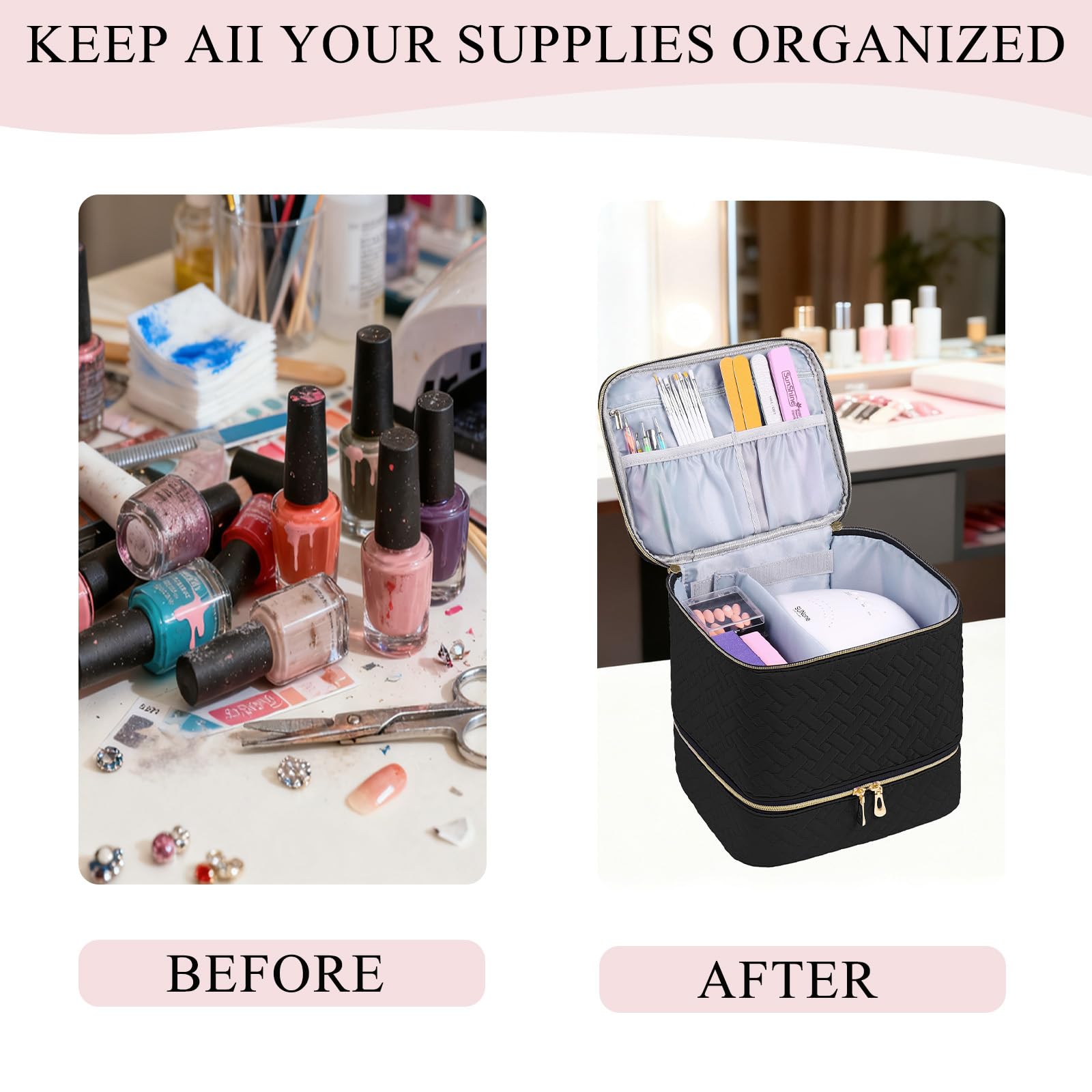 Snapklik.com : Nail Polish Organizer, Nail Polish Storage Holds 30 ...