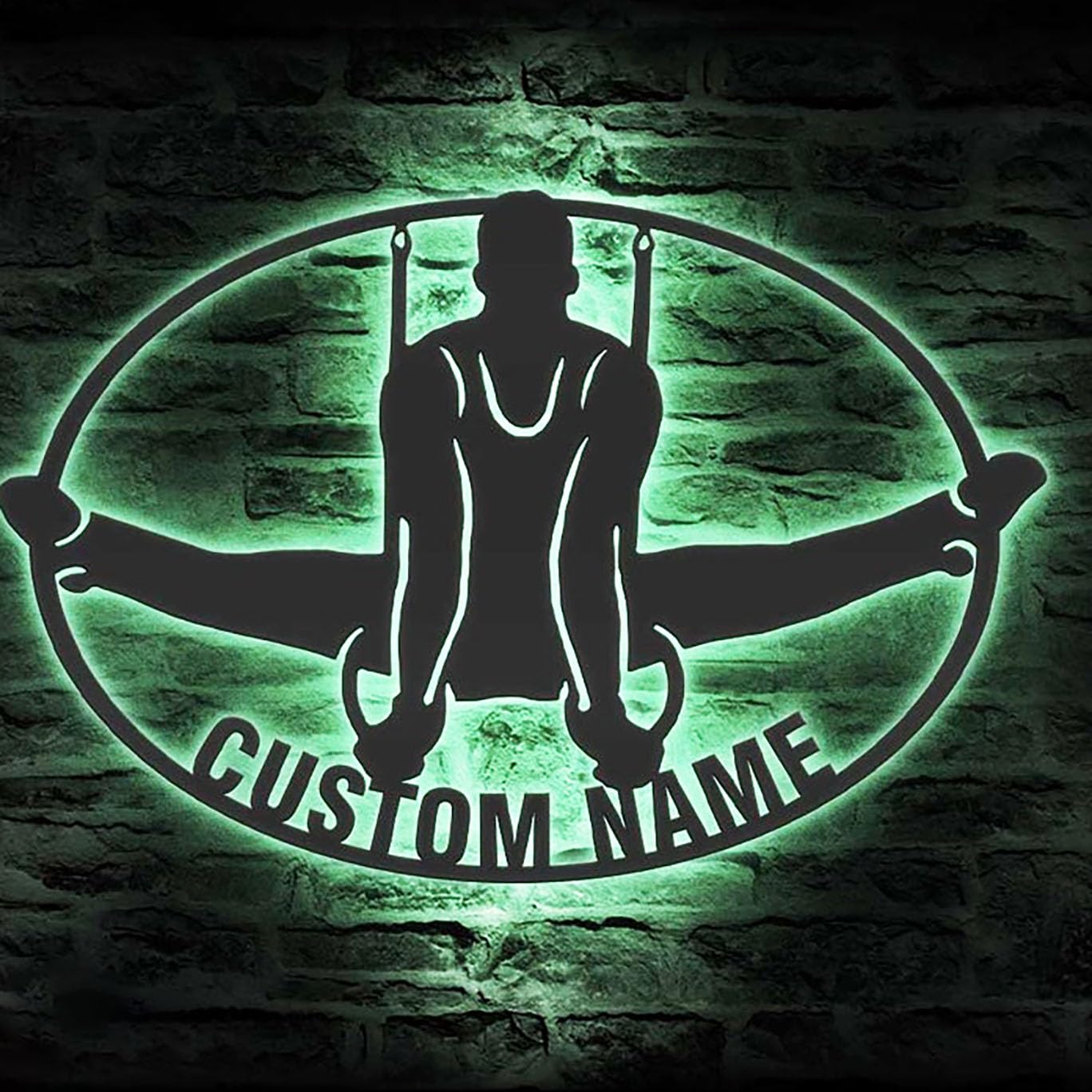 Amazon.com: IMIDU Custom Text Man Gymnastics Metal Wall Art LED Light ...
