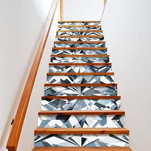 Amazon.com: Diamond Stair Stickers Peel and Stick Stair Riser Stickers ...