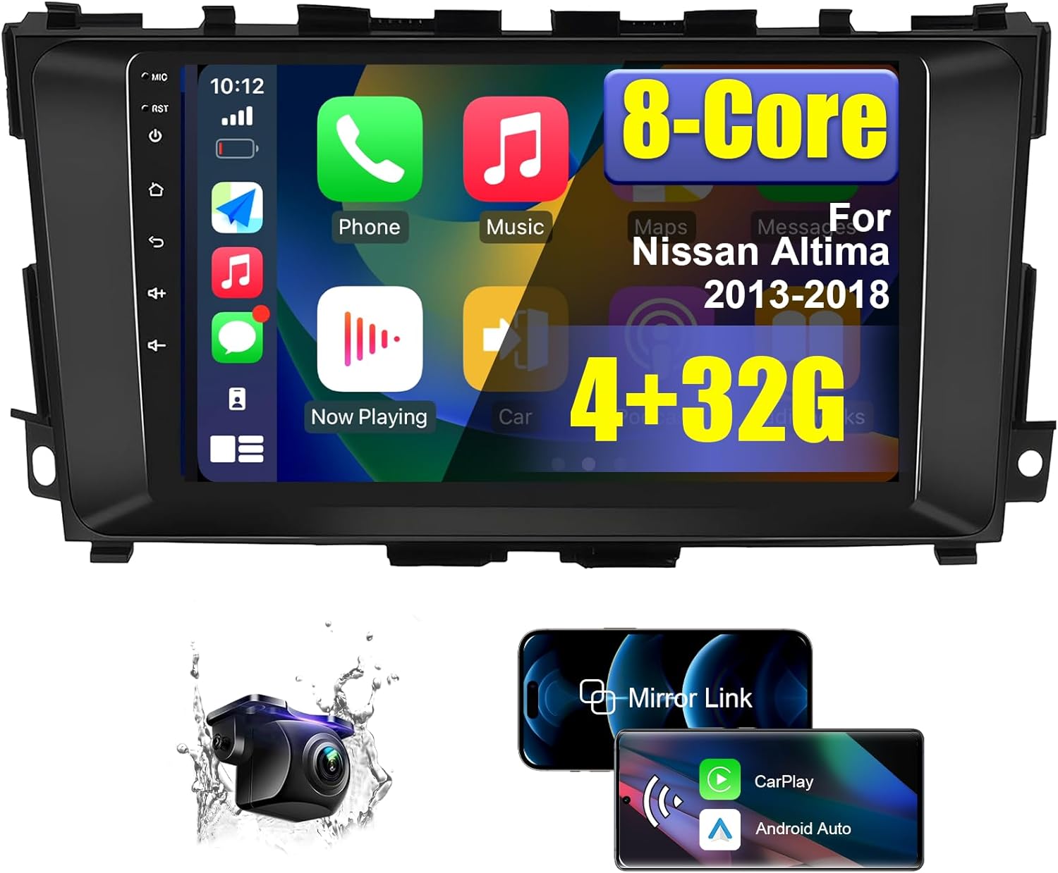 Amazon.com: 8 Core 4+32G Car Radio Stereo for Nissan Altima 2013-2018 ...