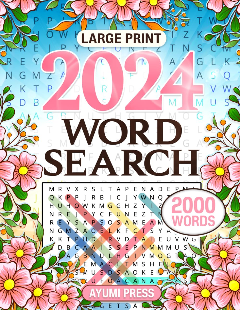 Large Print 2024 Word Search: Word Find Puzzle Book for Adults Variety ...