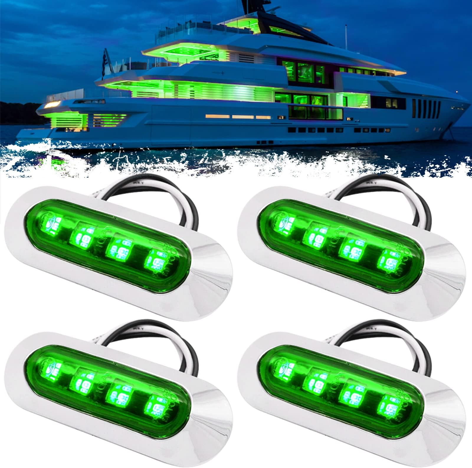 Amazon.com: PSEQT 3.8'' Waterproof Boat Marine LED Lights Courtesy ...