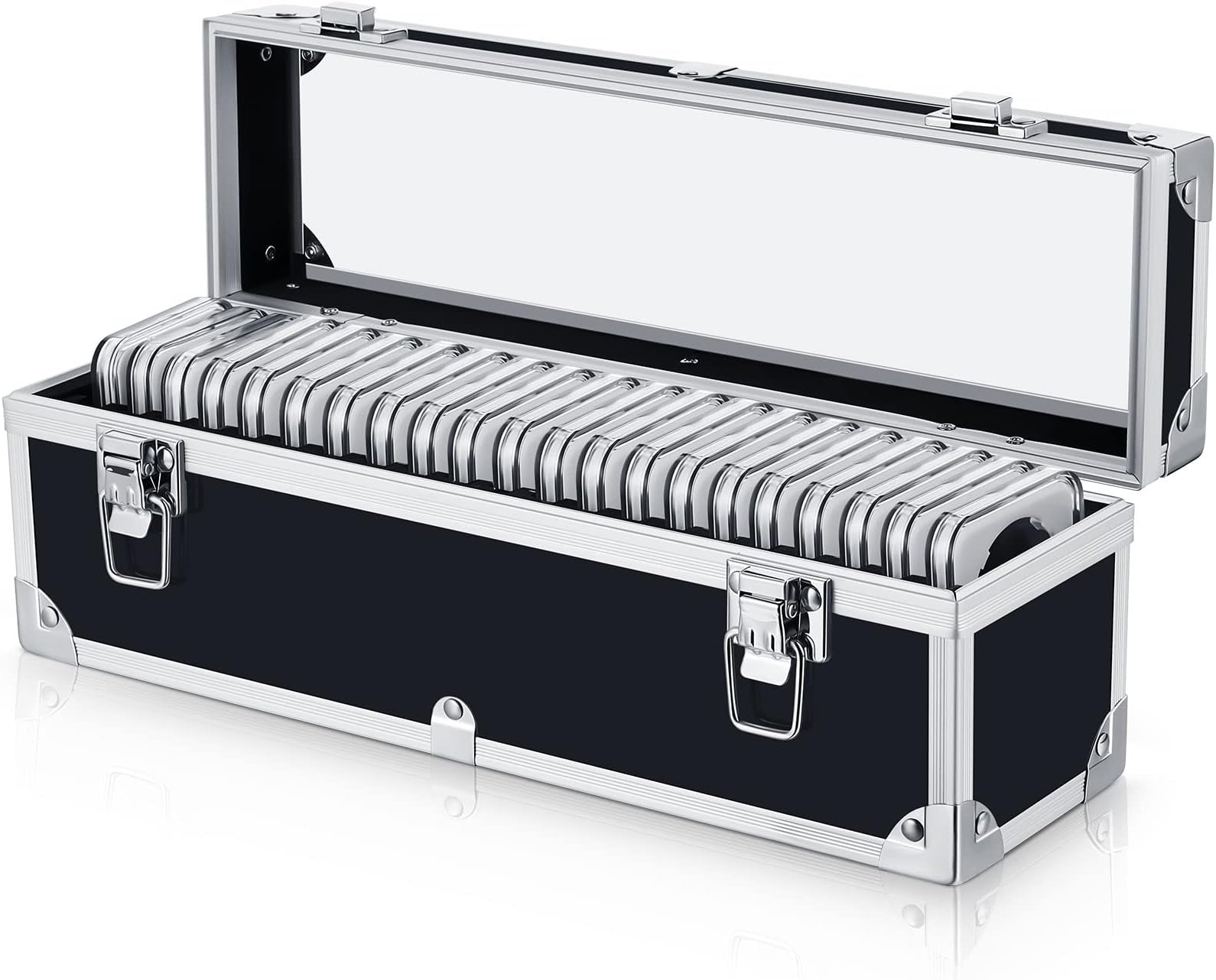 Amazon.com : Aluminum Coin Storage Box Case for Slab Coin Holders with ...