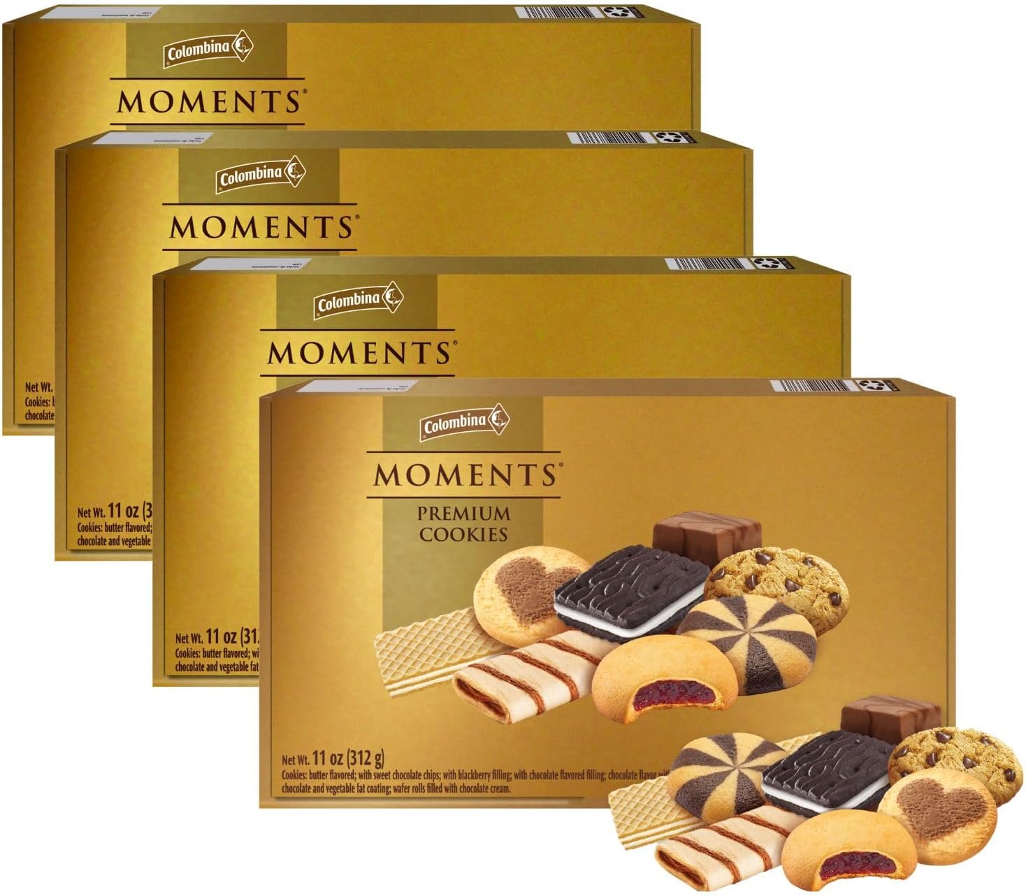 Amazon.com : Colombina Moments Fudge Covered Vanilla Wafer Bites - Mini ...